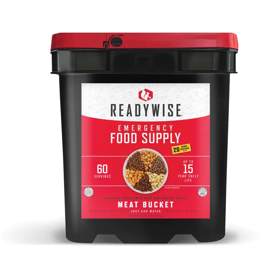 Freeze Dried Meat Bucket with Rice (7,520 Calories) | 80 servings ...